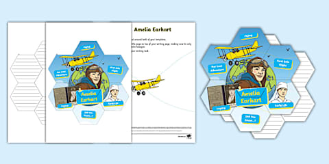Amelia Earhart Leaflet Template