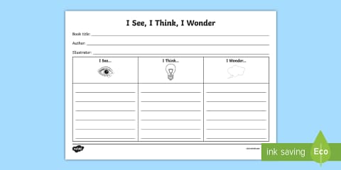 I See I Think I Wonder... at Christmas Worksheet