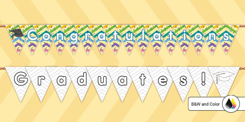 It's Graduation Day! Bulletin Board Bunting