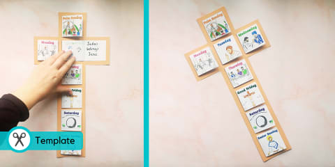 Symbols of Lent Jigsaw Cross