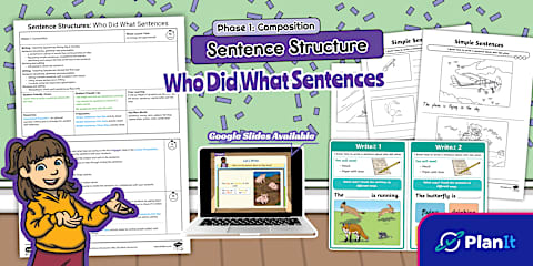 During The First Year Writing: Sentence Structures: Who Did What Where ...