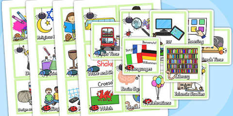 Superhero Themed Visual Timetable - superhero, ASN, timetable