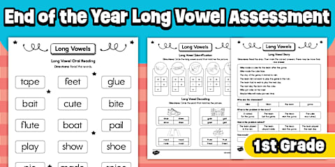 First Grade End of the Year Short Vowel Assessment