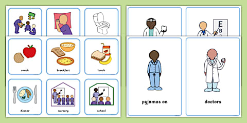 Twinkl Symbols: EYFS Visual Timetable Cards for Nursery