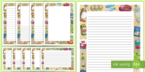 Blank and Lined Journal Writing Pages - Solar Eclipse Border