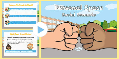 My Personal Space Bubble Trace and Color Worksheet