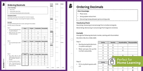 Ordering Decimals - Puzzle Grids