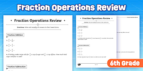 Sixth Grade Math Basic Skills Decimal Operations Review Practice Worksheet