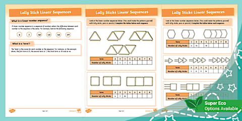 Year 6 Describe Linear Sequences Worksheets