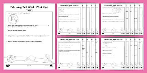 Sixth Grade Science April Bell Work Bundle