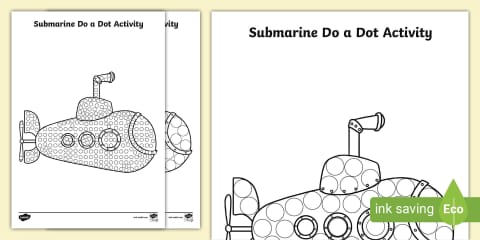 Submarine Pixel Art Template