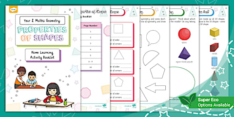 Winter Revision of 2D Shapes and 3D Objects Activity Booklet