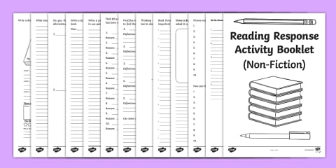 Fiction Reading Response Activity Booklet for 3rd-5th Grade