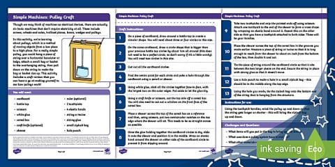 Simple Machines: Levers Activity