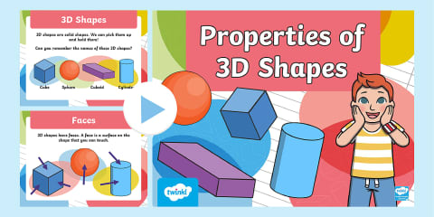 Faces Edges and Vertices of 3D Shapes | Twinkl | Maths KS1