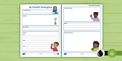Science Investigation Recording Sheet - science recording sheet ...