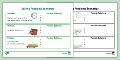 Storytelling Problem Solving Worksheet