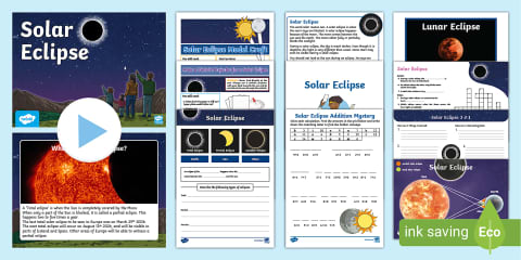 Solar Eclipse Coloring Sheets