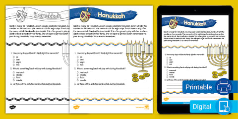 Hanukkah Emergent Reader