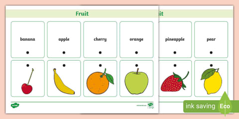 Preschool: Memory Match Game - Fruits