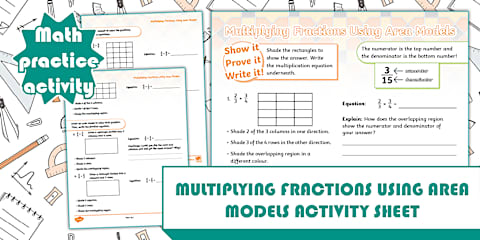 KS2 Maths Multiplying Fractions by Fractions Activity Sheets