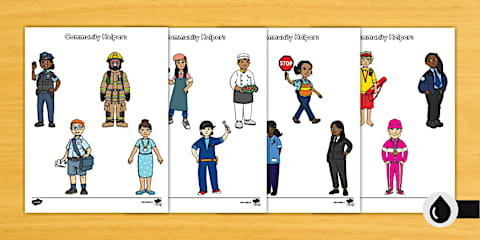 Different Jobs Finger Puppets