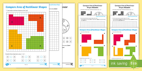 Area of Irregular Shapes Worksheets