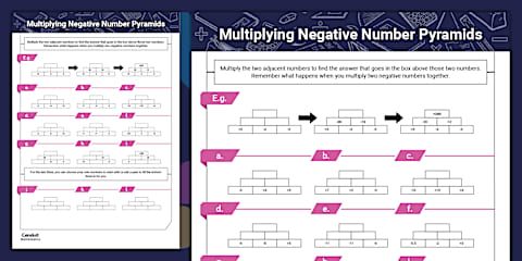Multiplying and Dividing Negative Number Spiders