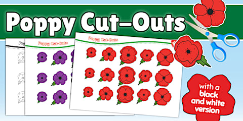 Anzac Day Poppy Template