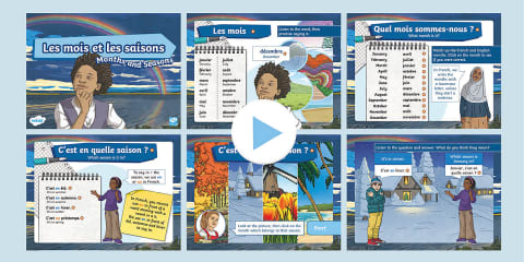 French: Months and Seasons Worksheet