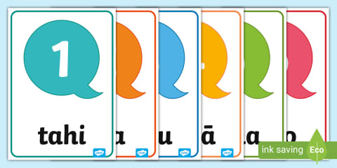 Te Reo Māori Number Cards 1-20
