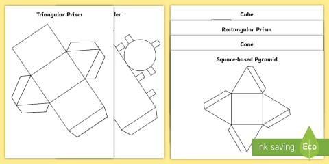 3D Triangular Prism Net - Maths Resource - Twinkl