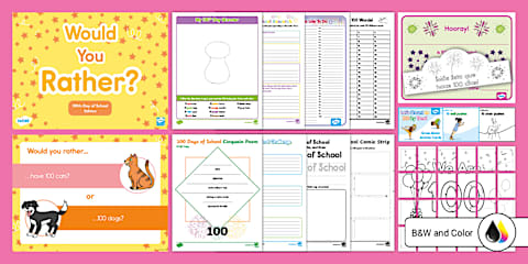 100th Day of School: When I'm 100 Writing Prompt