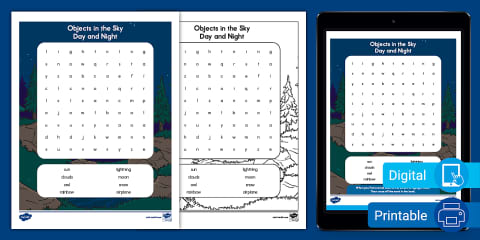 First Grade Objects in the Sky Day and Night: Earth's Rotation ...