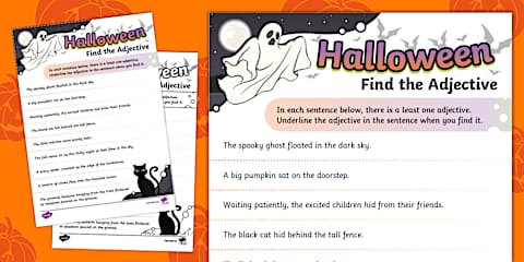 Choose the Halloween Adjective Activity Sheet, Halloween