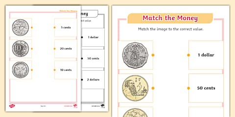 Australian Money Activities Year 1 | Money Worksheets