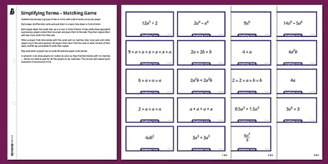 Algebra Revision Pack: Years 7 - 10