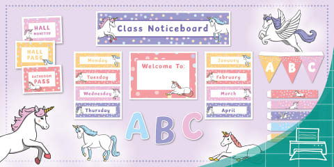 Pastel Bee Themed Classroom Display Pack