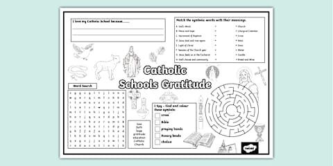 Catholic Schools Week Living Life to the Full Activity Sheet