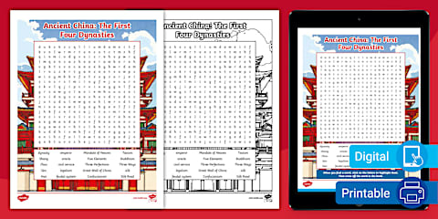 Sixth Grade Ancient China Word Search