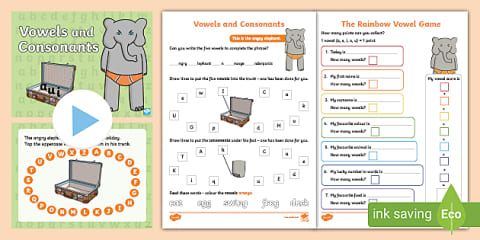 Vowels and Consonants Interactive Sorting