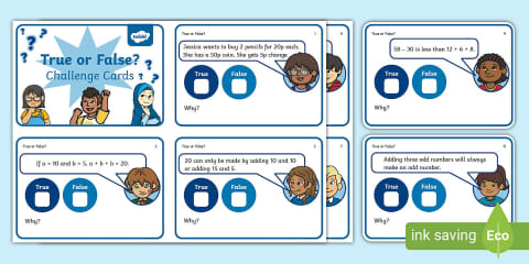 Understanding the Equal Sign: True or False Mixed Practice Equations ...