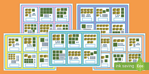 Base Ten Bingo Numbers 2-digit, 3-digit and 4-digit