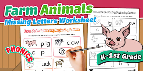 First Grade My Favorite Farm Animal Informative Writing Prompt Worksheet