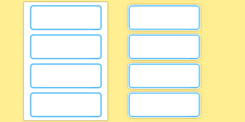 Blank Vocabulary Word Cards | Editable Template