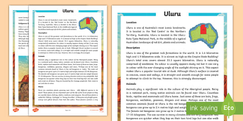 Uluru Handwriting Practice Middle Primary Worksheet
