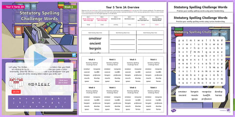 Year 5 Term 3A Week 5 Spelling Pack