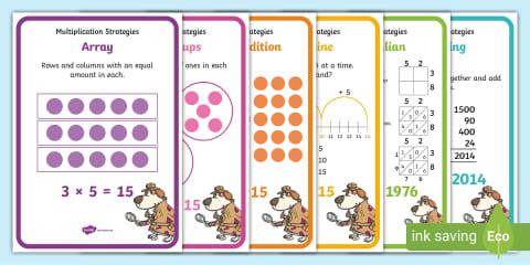 Multiplication Strategies Anchor Charts
