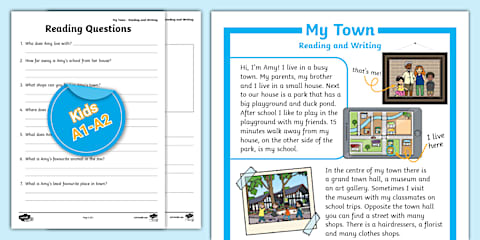 Places in Town Display Poster