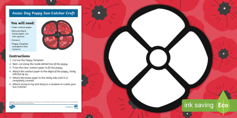 Anzac Day Poppy Themed Mindfulness Colouring Sheets